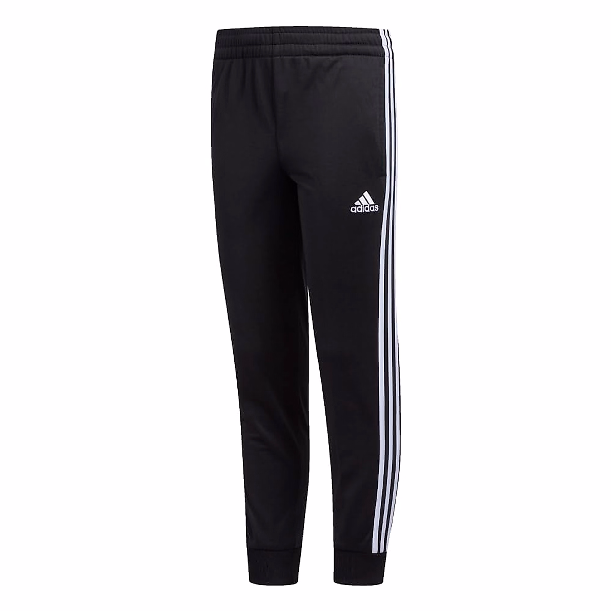 adidas boys Active Sports Athletic Tricot Jogger Track Pants, Iconic Black, 7 US