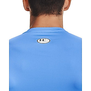 Under Armour Men's Armour HeatGear Compression Short-Sleeve T-Shirt , Carolina Blue (475)/White, Medium