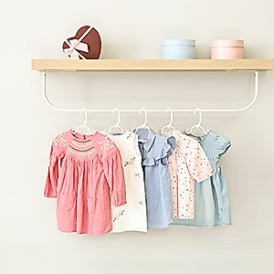 HOUSE DAY Plastic Baby Hangers for Closet 60 Pack, Durable Plastic Kids Hangers for Baby Clothes, Thin & Compact Childrens Hangers, Space Saving White Baby Hangers, Small Hangers for Kids Clothes