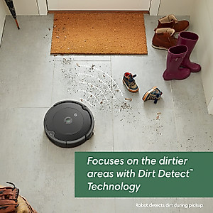 iRobot Roomba 692 Robot Vacuum-Wi-Fi Connectivity, Personalized Cleaning Recommendations, Works with Alexa, Good for Pet Hair, Carpets, Hard Floors, Self-Charging, Charcoal Grey