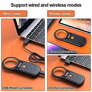 Alacrity Microchip Scanner Animal Chip ID Reader Scanner Bluetooth Pet Wireless RFID EMID Animal ID Tag Handheld Scanner Animal Tag Reader EMID FDX-B(ISO11784/11785) and ID64 RFID