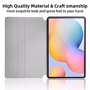 Nuouxoco Case for Samsung Galaxy Tab S6 Lite 10.4-inch Tablet 2020/2022/2024 (Model:SM-P610/P613/P615/P619) for Girls Women Multi-Angle Viewing Stand Cover Auto Wake/Sleep, Purple Flower