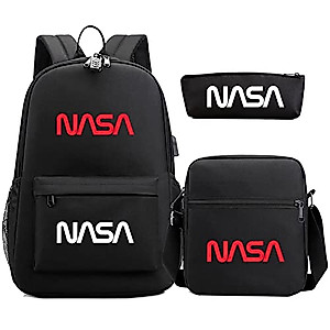 FROIBHATG NASA,Space Agency，astronaut，camouflage bag, men and women, Three piece backpack set