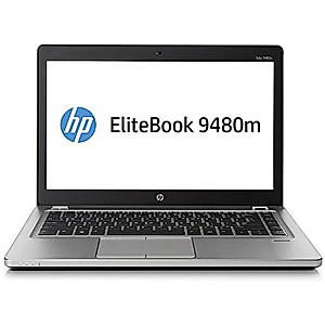 HP EliteBook Folio 9480M 14-inch Laptop, Intel Core i7-4600U 2.1GHz, 8GB RAM, 256GB Solid State Drive, NO ODD, NO CAM, Windows 10 Pro 64Bit (Renewed)