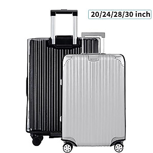 Hsyydzi Luggage Protector Case Clear PVC Suitcase Cover - Dustproof, Waterproof, Scratch-Resistant Luggage Covers for Suitcase, Clear Luggage Protector Cover(28inch-24.2''H * 20''L * 12.6''W)