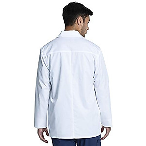 Cherokee Men Scrubs Lab Coat 30" Consultation CK401, L, White