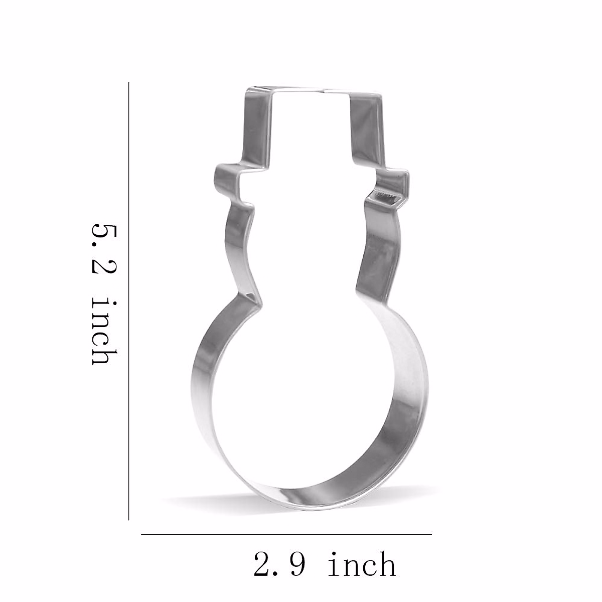 5.2 inch Snowman Cookie Cutter – Stainless Steel