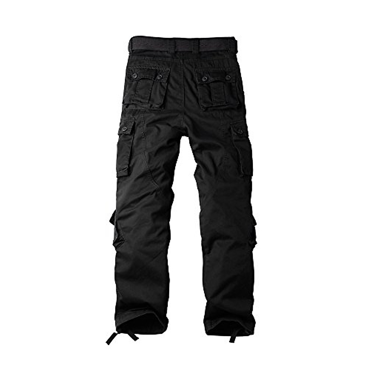 OCHENTA Men's Military Cargo Pants with 8 Pockets, Relax fit for Casual Work Combat Army Trousers Black 42