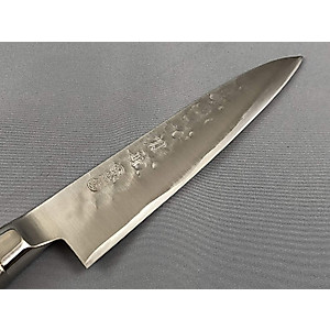 TOSHU 150 mm (5.9 inch) Petty Knife, Manually Sharpened Japanese Kitchen Knife Produced Utilizing Japanese Sword-Making Techniques - Damascus Pattern - 3 Layers