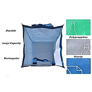 YOUNG DA Reusable Recycle Bin Bags, Separate Recycling Trash Bins Box for Home Kitchen Garden, Recyclable Waste Sorting Organizer Waterproof Compartment Container(3pcs)