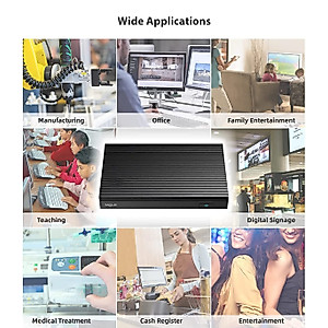 MeLE Fanless Mini PC, Windows 11 Pro Celeron J4125 8GB 256GB,Dual HDMI Micro PC Portable Silent Desktop Computer,Supports Unlocked Bios on Astrophotography Media Office IoT (Quieter2Q/J4125/8GB+256GB)