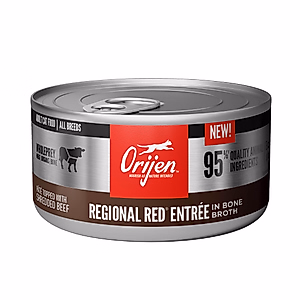 ORIJEN Adult Regional RED Entree in Bone Broth Wet Cat Food, Fresh and Raw Animal Ingredients, 3 oz (Case of 24)