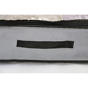 AMJ 3 Pack Underbed Storage Bags, Transparent Zip Lid Under Bed Storage Bags, Foldable Under-Bed Storage Bags and Containers, Dark Gray