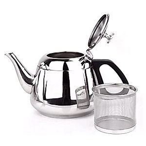 Practical Teakettle Tea Kettles 304 Stainless Steel Teapot Induction Cooker Kettle Ergonomic Handle Teakettle for Coffee, Milk and More Portable