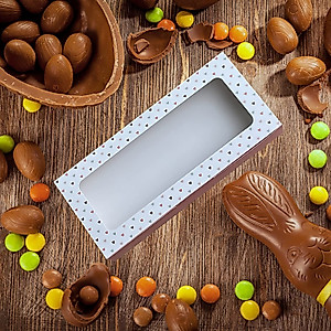 MAKOLO 20 Pack Bakery Boxes with Window Small 9.5x4.3x1.4 inch for Sugar Cookie, Chocolate Covered Strawberry, Cake, Candy, Tart, Pie (Two-Tone Pink)