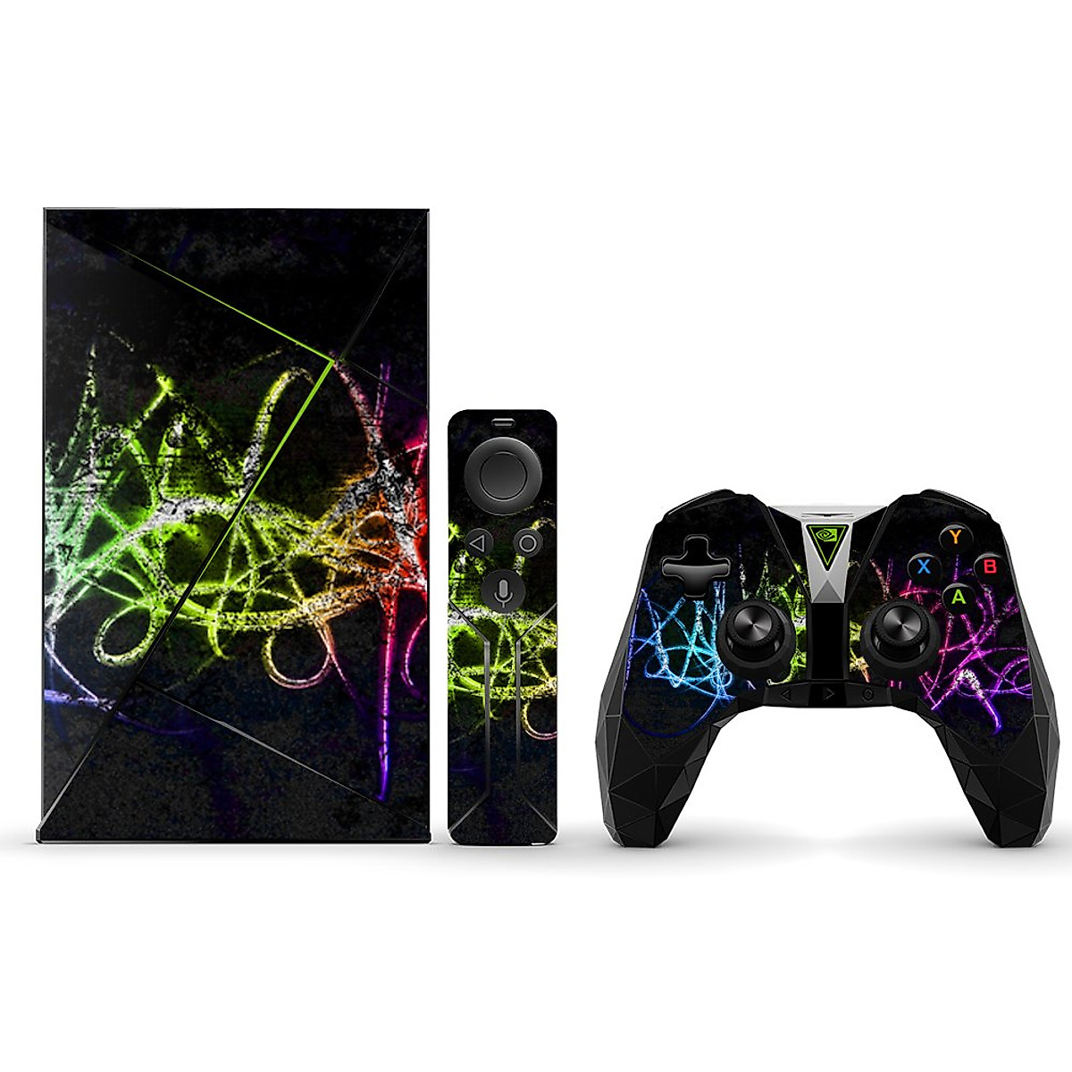 MightySkins Skin Compatible with NVIDIA Shield TV (2017) wrap Cover Sticker Skins Neon