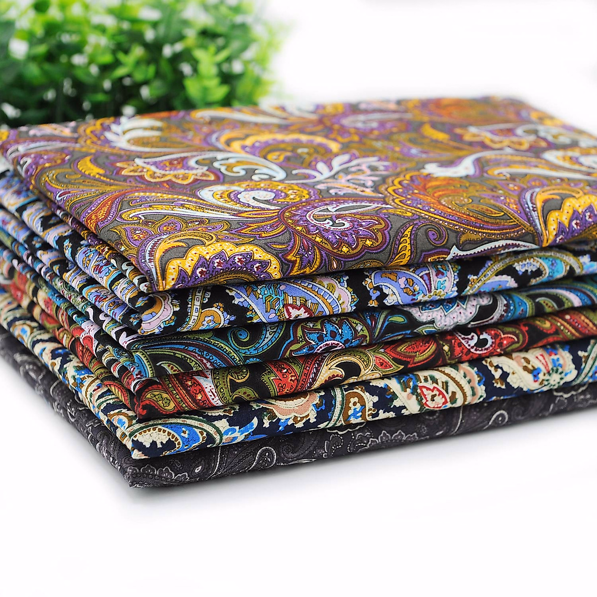 Fat Quarter Cotton Fabric Pre-Cut Quilting Assortments Craft Cloth Bundle Squares DIY for Sewing Crafting Rose Flavor(18 by 20.5Inch)