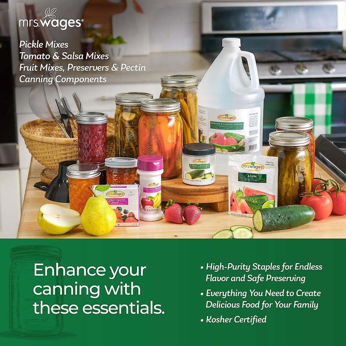 Mrs. Wages Pickling Lime (1-Pound Resealable Bag), Green