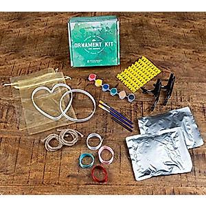 Baby Ornament Keepsake Kit (Newborn Bundle) 2 EASELS, 4 Ribbons & Letters! Baby Handprint Kit and Footprint Kit, Clay Casting Kit for Baby Shower Gifts, Boys & Girls