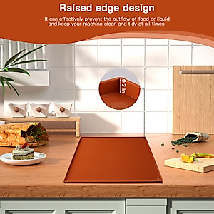 BuRuiJi 4PCS Silicone Dehydrator Trays with Edge (12" x 10"),Silicone Sheets Compatible with Cosori CP267-FD, Nonstick Silicone Dehydrator Mats Reusable for Fruits Meat Vegetables Herbs (Brown)