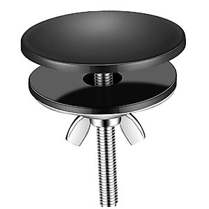 2 Inch Kitchen Sink Hole Cover Stainless Steel Faucet Hole Cover, Kitchen Sink Tap Hole Plate Stopper Cover Blanking Metal Plug (Black)