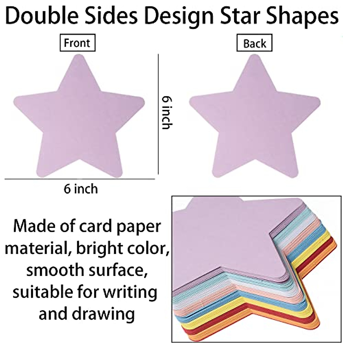 240 Assorted Color Star Cutouts for DIY Craft Projects