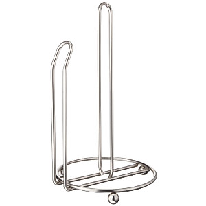 Spectrum Diversified Pantry Works Deluxe Paper Towel Holder Roll Dispenser Stand for Kitchen Countertop & Dining Room Table, Satin Nickel