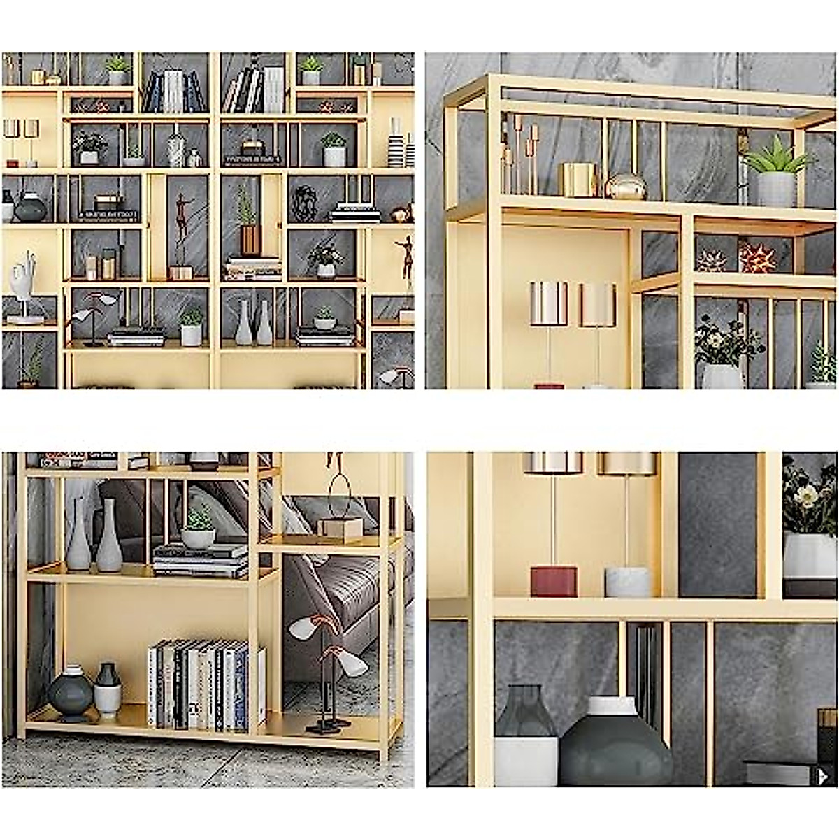 DESONIX Bookshelf Independent Bookshelf Nordic Wrought Iron Bookshelf Shelf Living Room Floor-to-Ceiling Bookcase Multi-Layer Creative Shelf Bookcase Floor Standing Bookcase