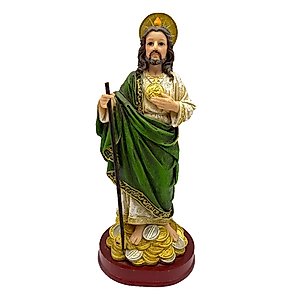 GUANG Rome Series St. Judas Statue Stepping on Money and Crutches Room Decorations Religious Gifts