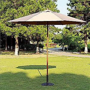 PARASOL HFDIG Outdoor Umbrella, Large Sun Umbrella, Garden Umbrella, Polyester Cloth Umbrella Cloth | Wooden/Rust-Proof Iron Umbrella Pole | Radius 62CM | Without Base