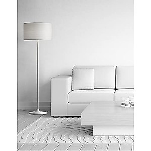 Oslo Matte White Metal Floor Lamp