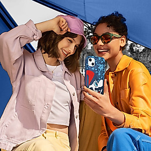 Oqplog for iPhone 14 Case 6.1" Heavy Duty Phone Case for Girls Kids Women Boys Cute Anime Cartoon Hard Triple Layers Cover Full Body Rugged Military Grade Shockproof Cases for Apple iPhone14 Maro