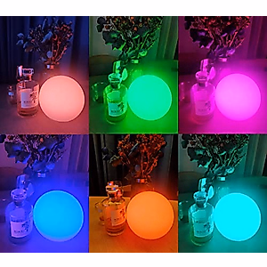 TOVEENEN Floating Pool Lights Wireless Charging 8 Inch LED Light Ball, Waterproof Rechargeable Floating Lights for Pool, Long Battery Life 20 Color Modes