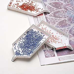 Huacan 3pcs Large Diamond Painting Trays, Diamond Painting Accessories and Tools Kits for Adults