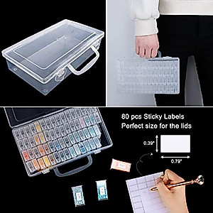 SGHUO 1 Pack 64 Grid Diamond Painting Tool Box