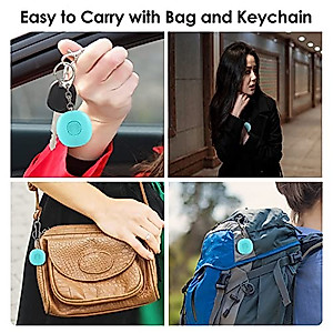 Self Defense Personal Alarm Keychain for Women with GPS Position BBguarder App SOS Alert by Sound/Call/Email/SMS Security Safe Protection Devices 120 Db Gifts for Girlfriend Wife Birthday Holiday Aqua