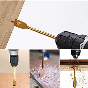 13 Piece Spade Drill Bit Set, Paddle Flat Bit Set for Woodworking, 1/4"to 1-1/2", with Exquisite Packaging, for Cutting Wood, Plastic and Aluminum Holes