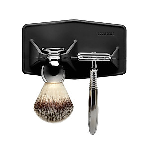 Tooletries - The Maverick Silicone Razor & Brush Holder Holder - The Best Safety Razor Stand. This Will Prolong The Life of Your Shaving Brush - Charcoal