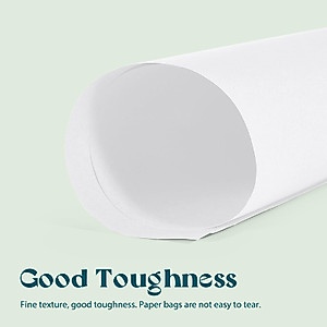 MESHA White Paper Bags whit Handles 10x5x13 Inch 50PC, Large Kraft Paper Bags Bulk for Small Business, Large Gift Wrap Bags with Handles, Shopping Bags, Party Bags