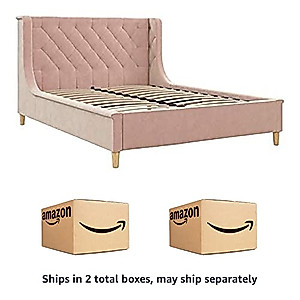 Little Seeds Monarch Hill Ambrosia Pink Full Size Upholstered Bed,