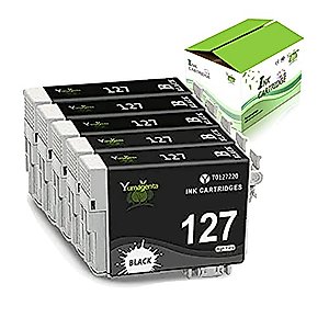 Yumagenta Remanufactured Ink Cartridge Replacement for 127 T127 Ink for WF-3540 WF-3520 WF-3530 WF-7010 WF-7510 WF-7520 NX530 NX625 Workforce 60 545 630 633 635 645 840 845 Printer (Black) (T127-B5)