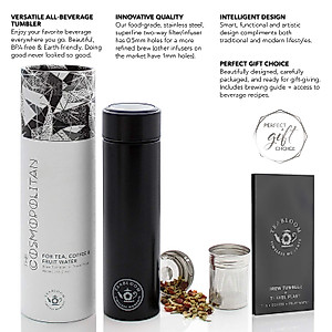 Teabloom - The ORIGINAL All-Brew Travel Tumbler & Thermos | OPRAH’s Favorite | 16oz/480ml Insulated Water Bottle/Tea Flask/Cold Brew Coffee Mug