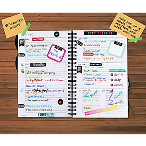 PlanAhead - Weekly & Monthly Undated Life Planner to Increase Productivity, Time Management and Hit Your Goals - Organizer Notebook & Productivity Journal, Start Any time, A5 Size, Last 1 Year, Black