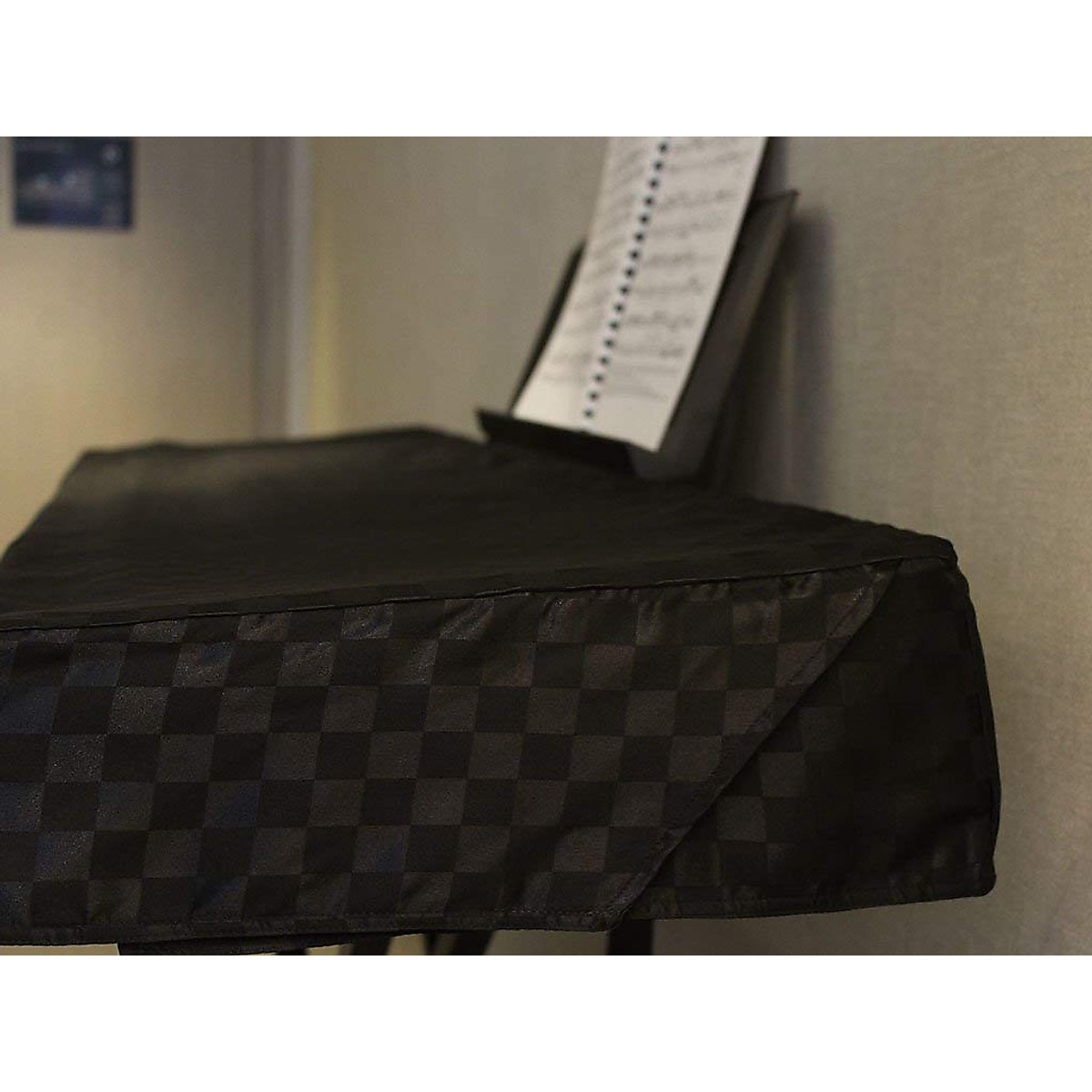 Clairevoire Waterproof Digital Piano Cover for Yamaha DGX670 | Fitted Bookstand Opening | Easy Access Side Fold-overs | Double Layered with inner lining | 140cm x 45cm x 13cm (Ebony Black, DGX670)