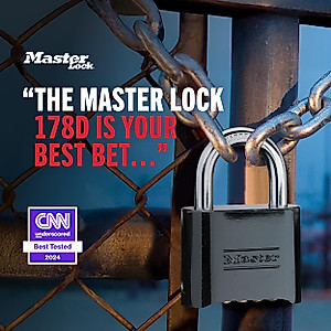 Master Lock Combination Lock, Set Your Own Combination Lock, Indoor and Outdoor Padlock, Weatherproof Code Lock, 178D