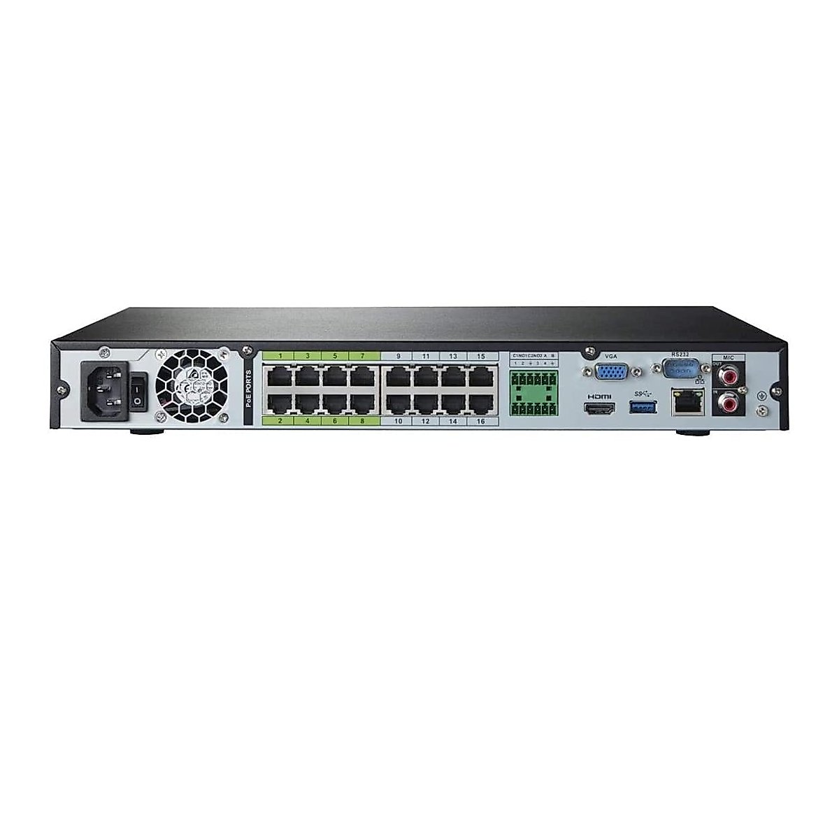 Lorex N882A63B Series 16 Channel 4K HD 3TB IP Ultra HD Security System Network Video Recorder (NVR) with Lorex Cloud Connectivity, Real Time 30FPS, Audio Recording, Multiple Recording Modes, Black