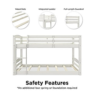 DHP Phoenix Full-Over-Full Floor Bunk Bed, White