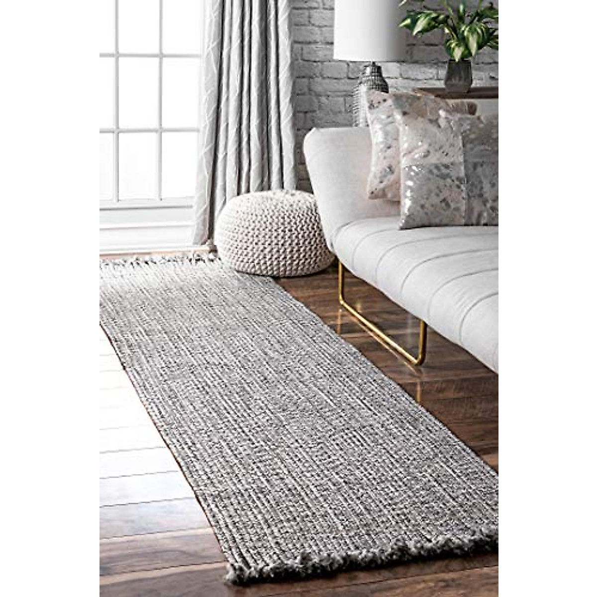 nuLOOM Courtney Braided Indoor/Outdoor Area Rug, 10' x 13', Salt And Pepper