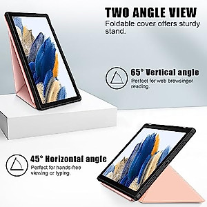 Stand Tablet Cover Compatible with Samsung Galaxy Tab A8 2021 SM-X200 Tablet Case,Slim Stand PC Hard Back Shell Protective Smart Cover Case,Multi-Viewing Angles Folio Case Cover Auto Sleep/Wake ( Colo