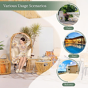 RADIATA Boho Patio Furniture Sets Outdoor Conversation Wicker Bistro Sectional Sofa and Chair Sets for Backyard, Porch, Deck, Garden (9pcs)